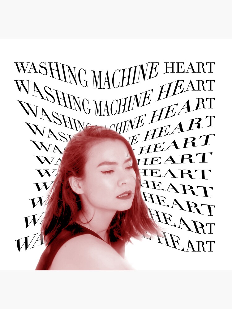 "washing machine heart mitski — red" Sticker by moonrabbitco | Redbubble