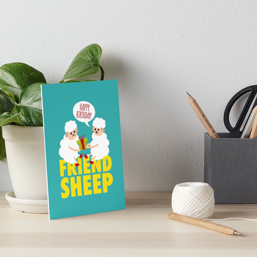 "Happy Birthday Sheep | Funny Pet Puns | Gift Ideas" Art Board Print ...