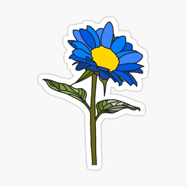 "Aesthetic Blue Flower " Sticker for Sale by Rocket-To-Pluto | Redbubble