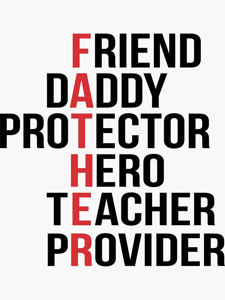 "Dad acronym" Sticker for Sale by SIDHAM | Redbubble