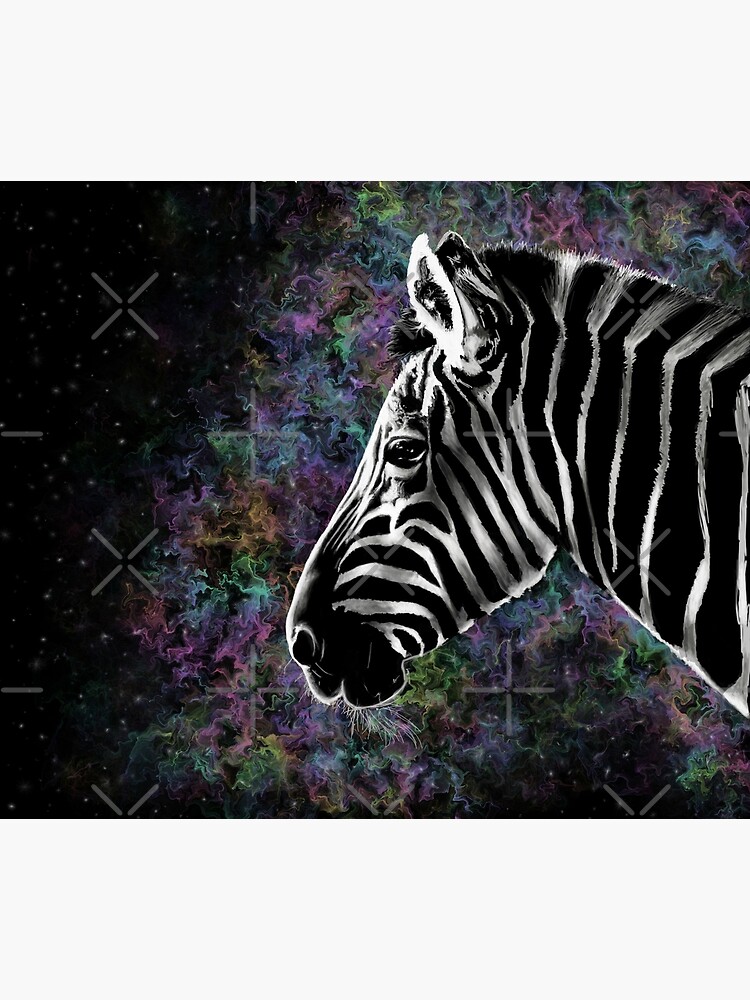 "Space Zebra Digital" Poster by AshleyMenard122 | Redbubble