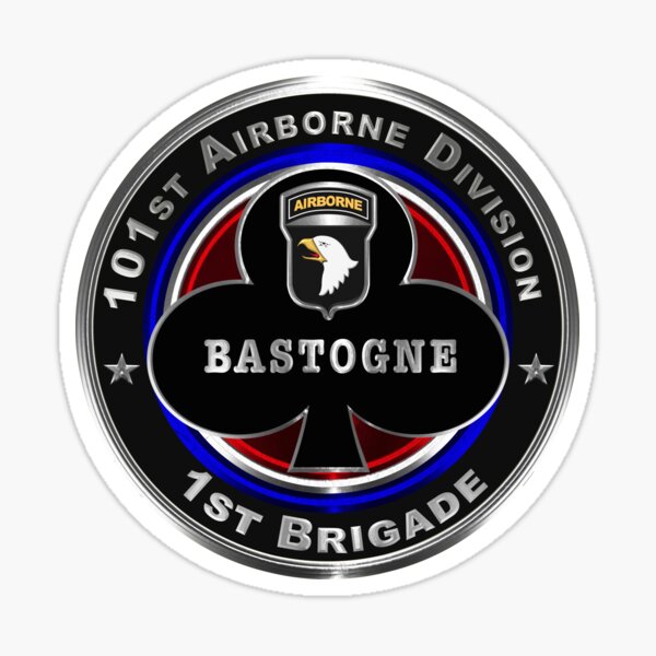 "101st Airborne Division 1st Brigade ‘Bastogne’" Sticker for Sale by ...