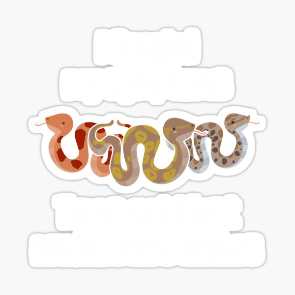 "Need More Snakes" Sticker for Sale by Psitta | Redbubble