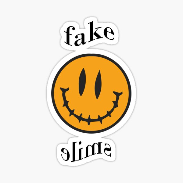 "fake smile " Sticker for Sale by mohasahir2016 | Redbubble