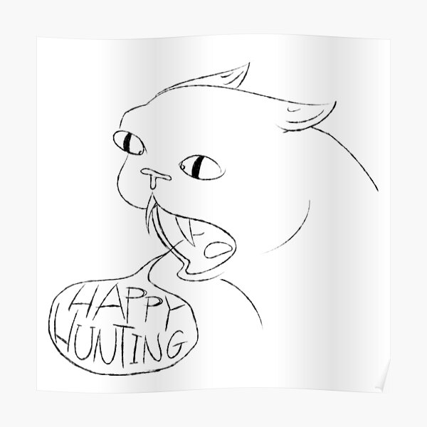 "Happy Hunting" Poster for Sale by breadcrumblo | Redbubble