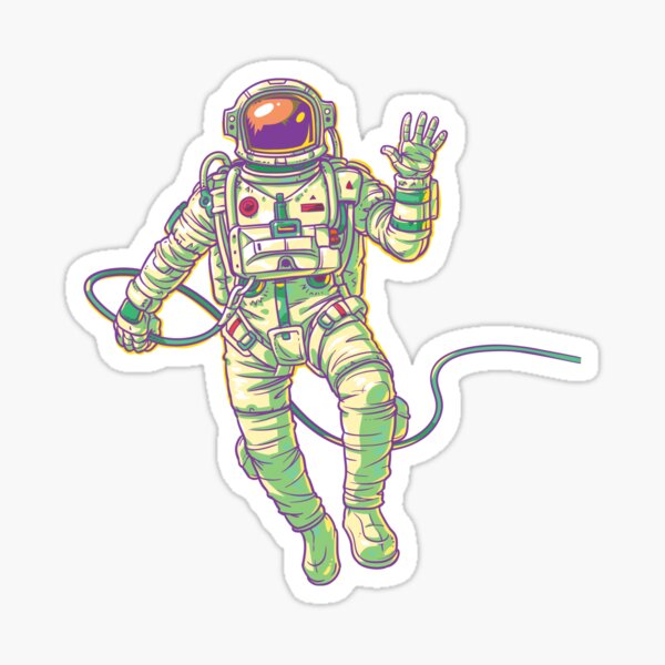 "Spaceman in deep space classic" Sticker for Sale by RomulluDesign ...