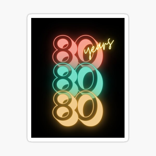 Eighties Sticker For Sale By Rambeste Redbubble