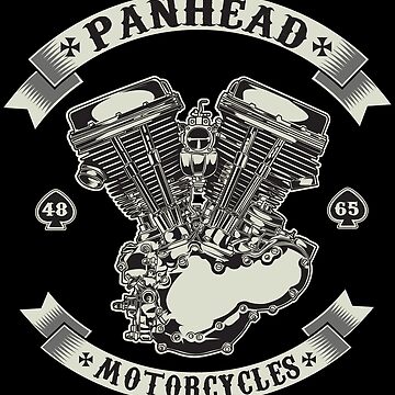 "Panhead Engine Harley" Sticker for Sale by tastytees | Redbubble