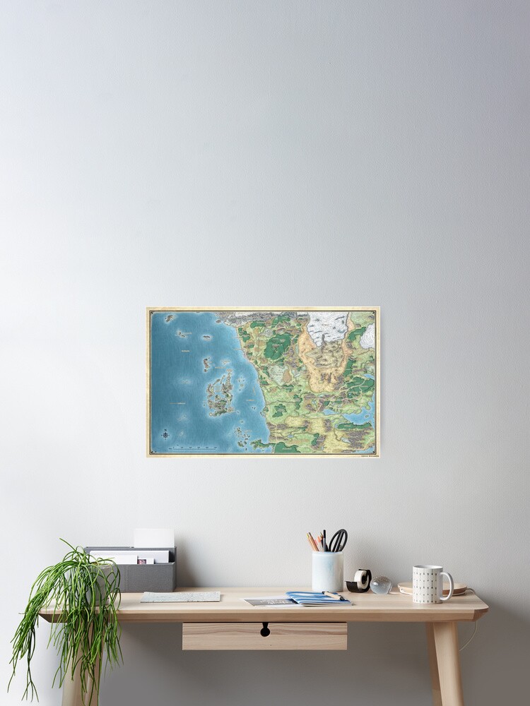 "Map of the sword coast" Poster for Sale by savorok | Redbubble
