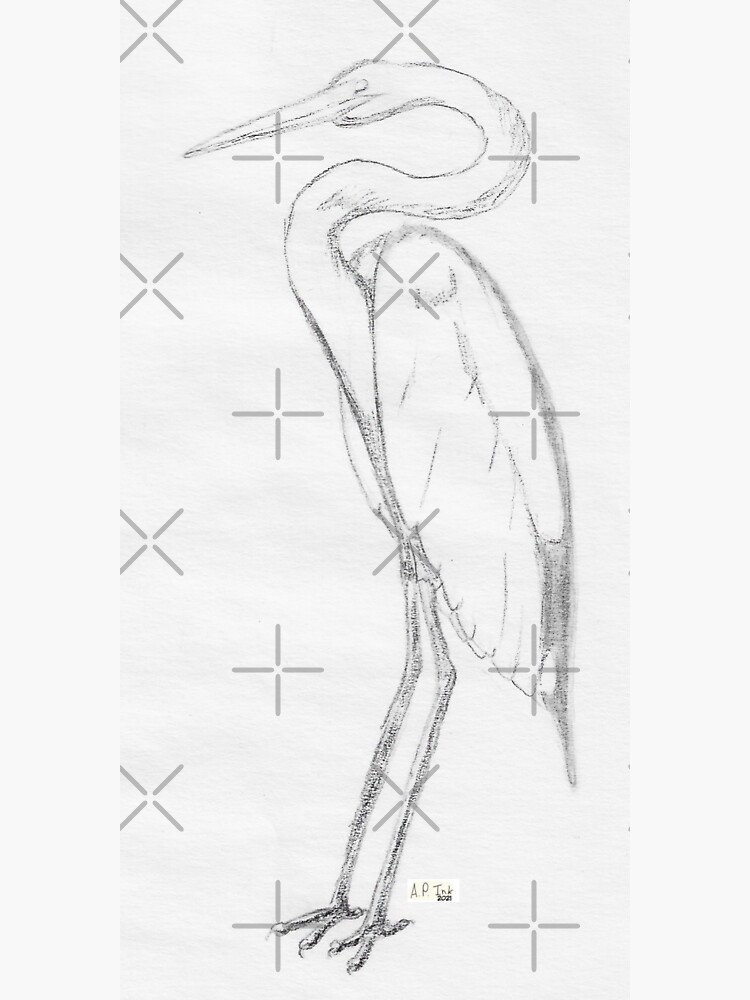 "Crane Bird" Sticker for Sale by A-P-Ink | Redbubble