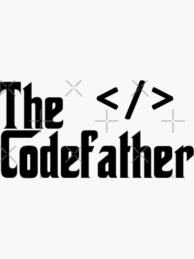 "The Codefather | Programmer design" Sticker by leo-jess | Redbubble