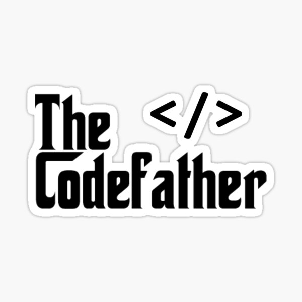 "The Codefather | Programmer design" Sticker by leo-jess | Redbubble
