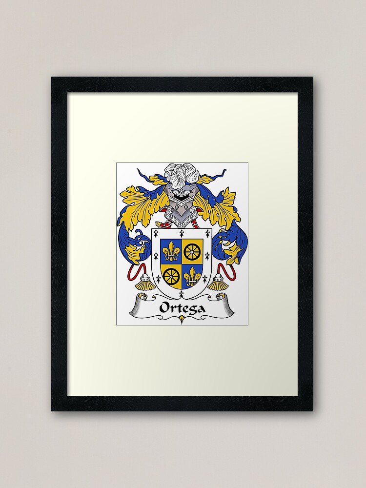 "Ortega Coat of Arms/Family Crest" Framed Art Print for Sale by ...