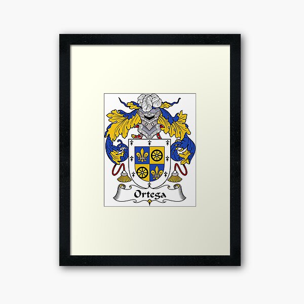 "Ortega Coat of Arms/Family Crest" Framed Art Print for Sale by ...