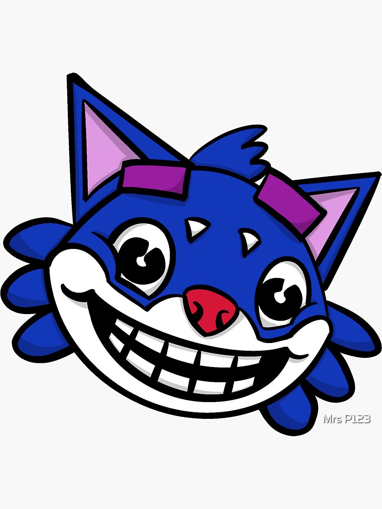 "Mr Fuzzy Mascot Head Cartoon" Sticker for Sale by Mrs P123 | Redbubble