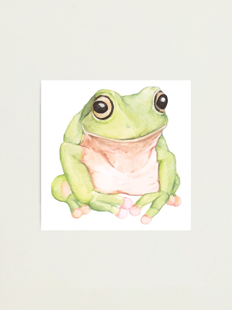 "Adorable Frog frogcore cottagecore aesthetic" Photographic Print by ...
