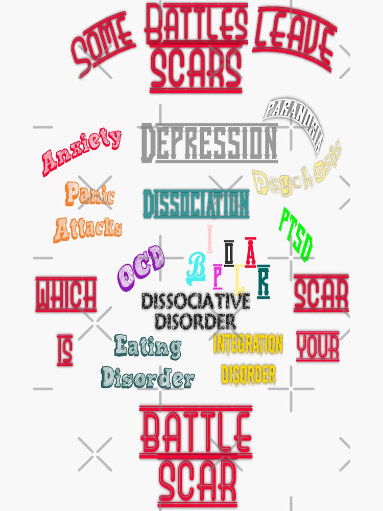 "Battle Scar" Sticker for Sale by Franksway | Redbubble