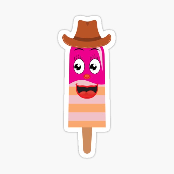 "POPSICLE COWGIRL POP SICLE COWBOY FUN" Sticker for Sale by ...