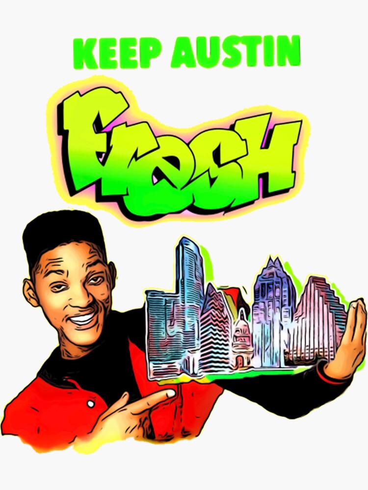 "Fresh Prince " Sticker by CarolinaThreadz | Redbubble