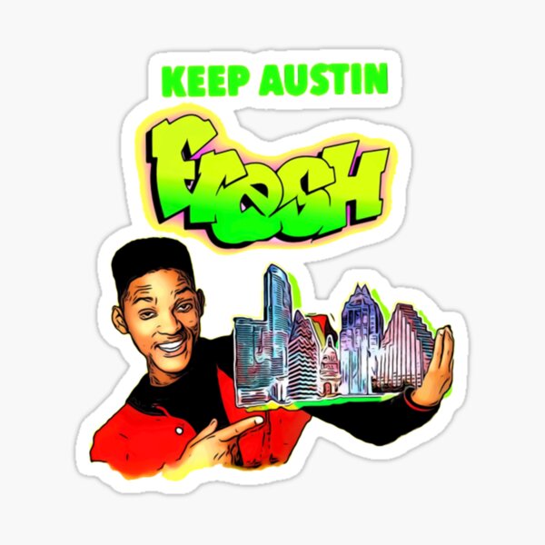 "Fresh Prince " Sticker by CarolinaThreadz | Redbubble