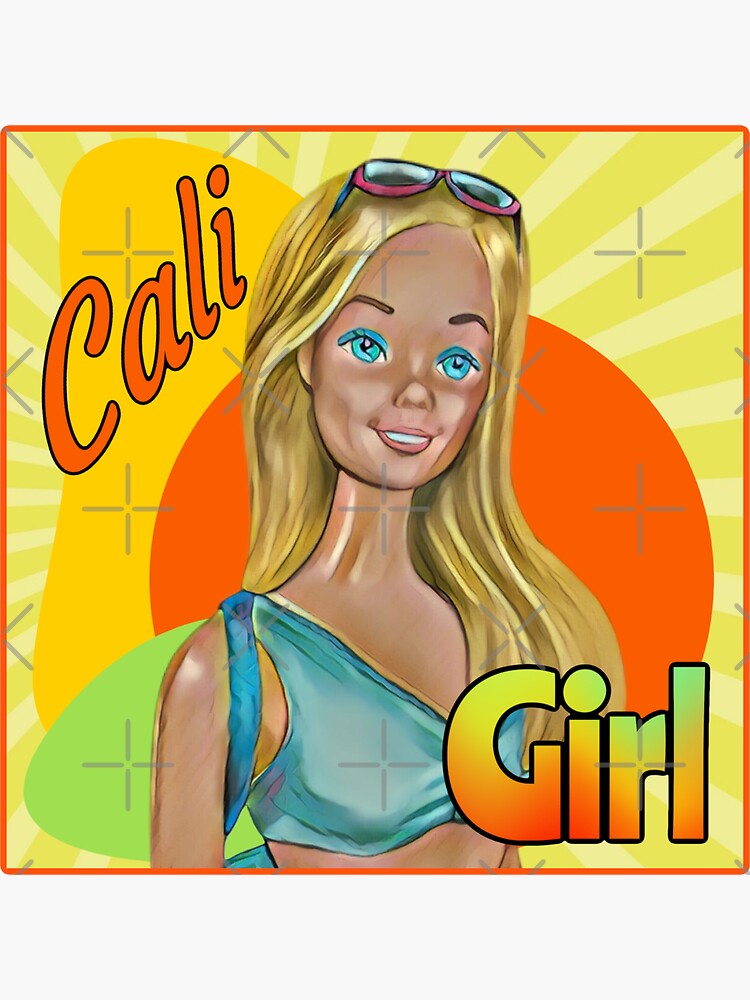 "Little Cali Girl" Sticker by RoGoArt | Redbubble