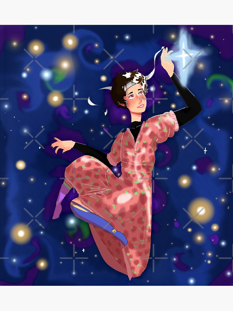 Sapnap Strawberry Dress Space Uwu Art Print By Retro Rainboe Redbubble
