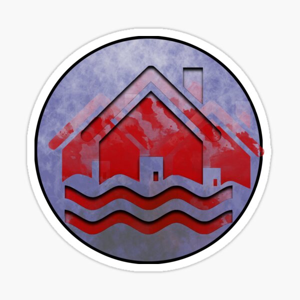 " flood alert 02" Sticker for Sale by Strokerdesign | Redbubble