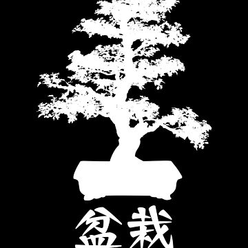 "Bonsai Tree with Japanese Letters" Classic T-Shirt for Sale by ...