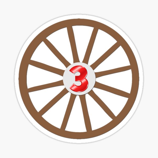 "#3 Wheel" Sticker for Sale by Kryshalis | Redbubble