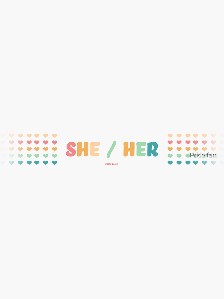 "She/Her" Sticker by Ezioarifi | Redbubble
