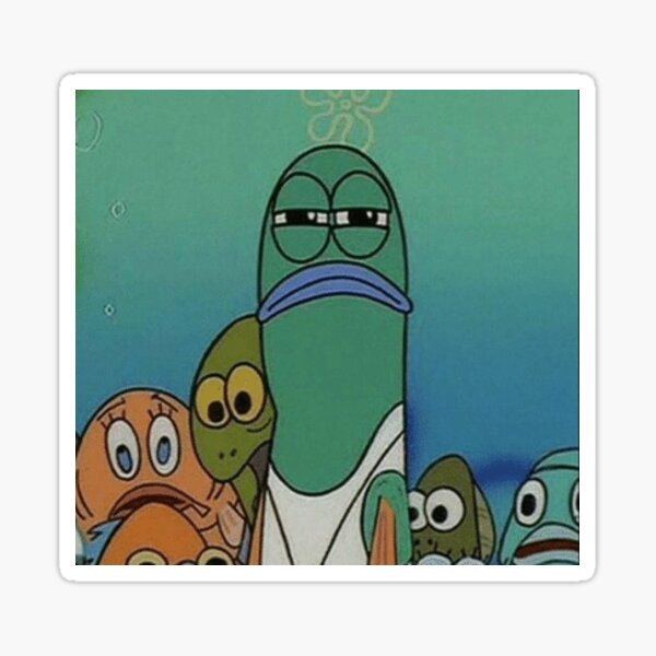 "Judging Character From Spongebob Squarepants Viral Meme" Sticker for ...