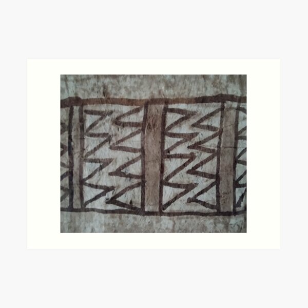 "Natural Beauty of Pattern on Samoan Tapa Cloth" Art Print for Sale by ...