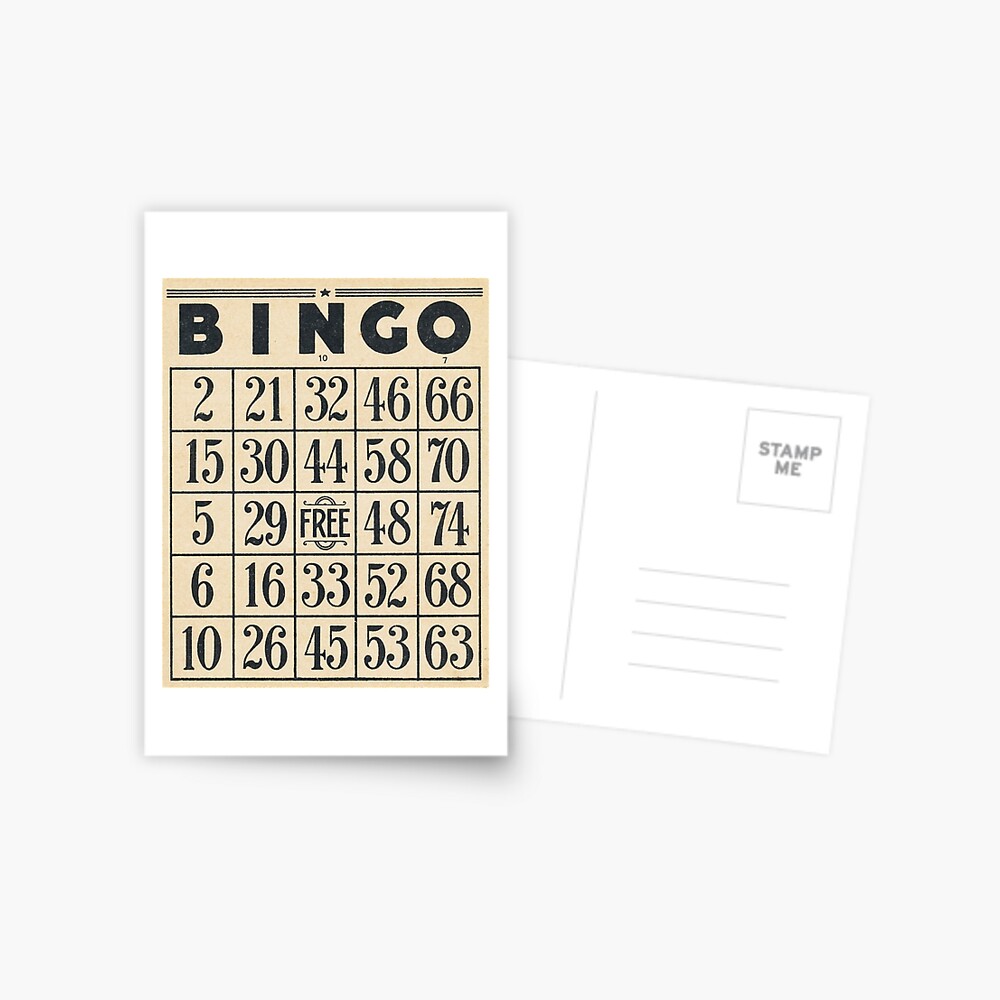 "Bingo card sticker" Sticker for Sale by SouthPrints | Redbubble