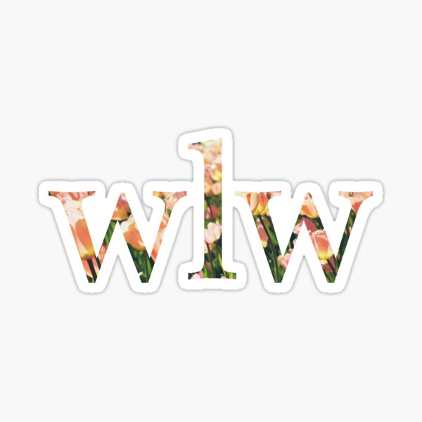 "wlw" Sticker by sabrina303 | Redbubble