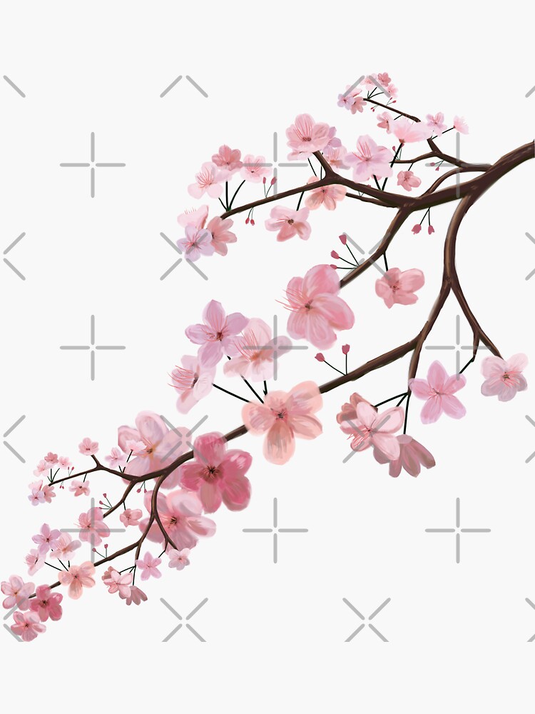 "Cherry Blossom Sakura Tree Petals" Sticker for Sale by patrick10reyes ...