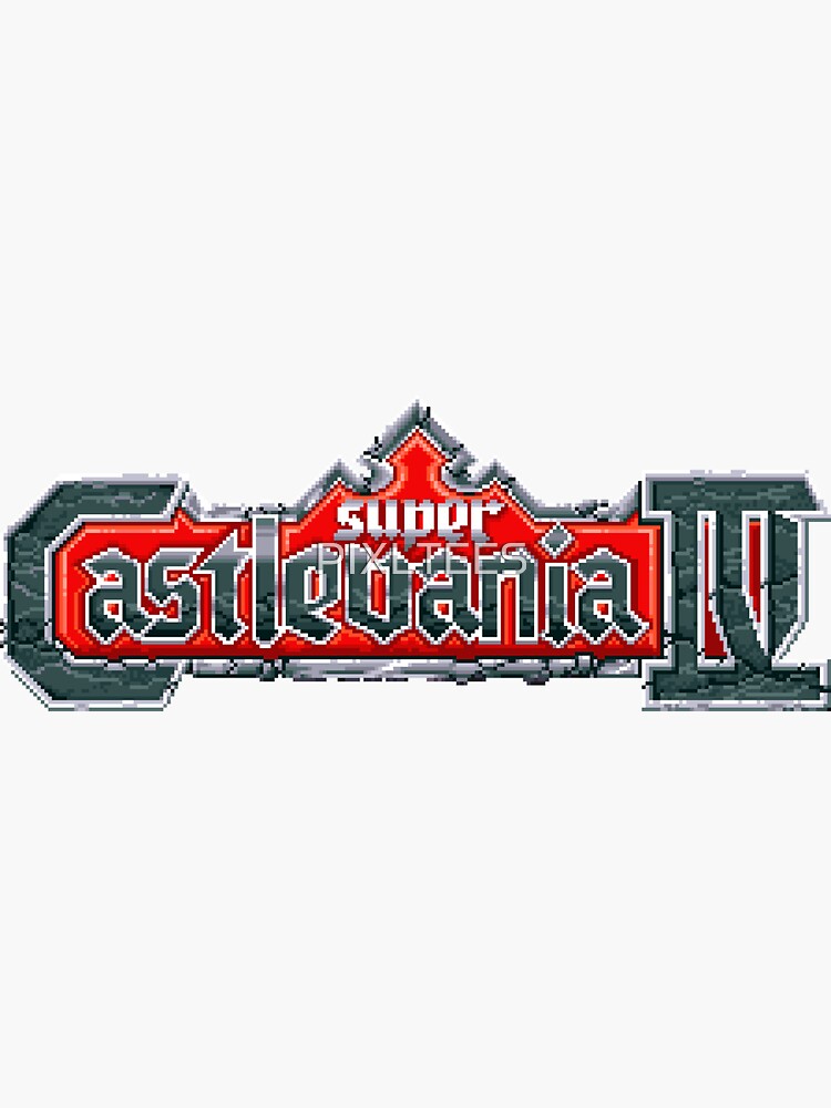 "SUPER CASTLEVANIA LOGO" Sticker for Sale by PIXLTEES | Redbubble