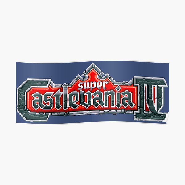 "SUPER CASTLEVANIA LOGO" Poster by PIXLTEES | Redbubble