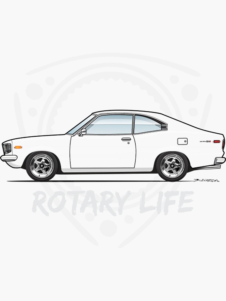 "Mazda Rx3 Multi Color Rotary Life" Sticker for Sale by CashsCustomShop ...
