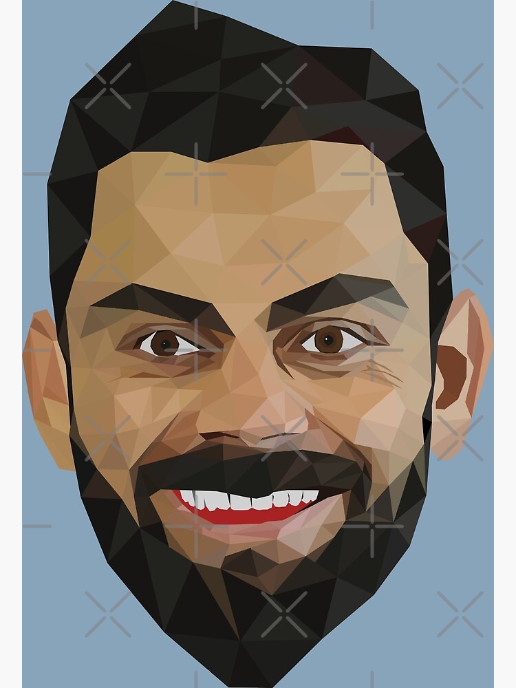 "Virat Kohli low poly art" Poster by kingswag | Redbubble
