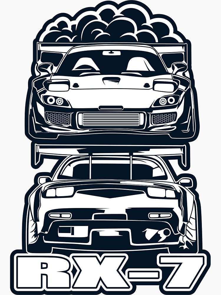 "Mazda RX 7" Sticker for Sale by TripleOneRoom | Redbubble