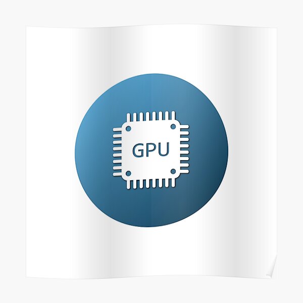 Poster « Icône GPU. Illustration vectorielle pour la conception ...