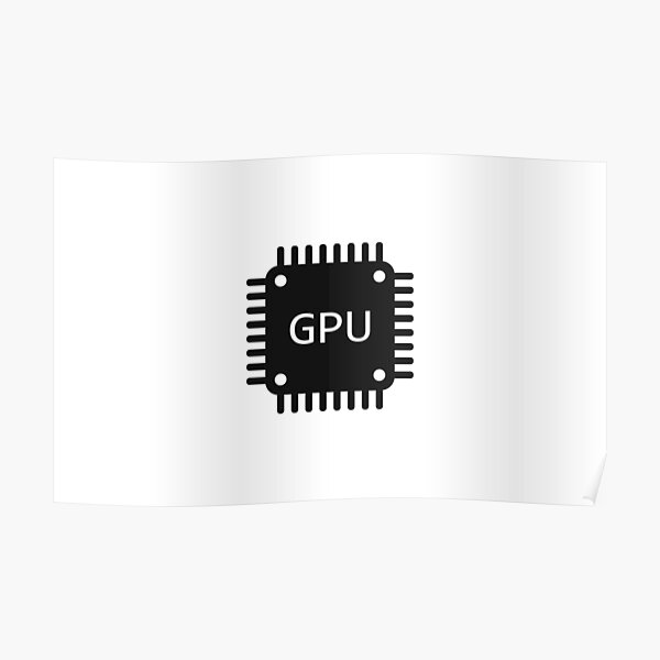 Póster «Icono de GPU. Ilustración de vector de diseño gráfico, web ...
