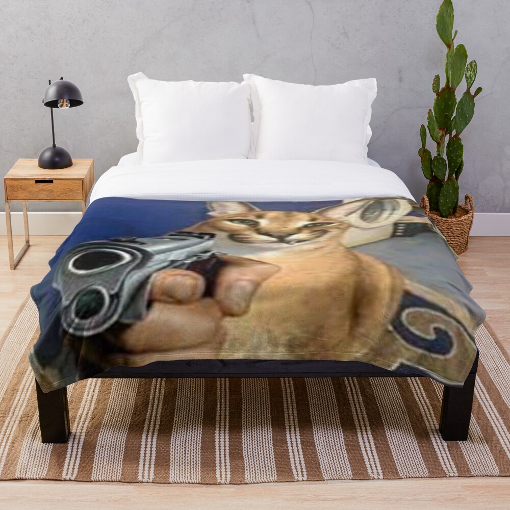 "Big Floppa gangsta" Throw Blanket for Sale by cheapfan | Redbubble