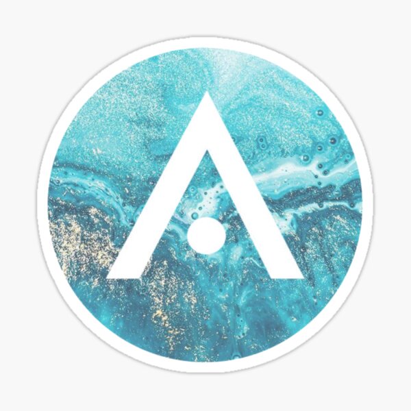 "Blue and Gold Marble Aveda Logo" Sticker for Sale by Dalaura | Redbubble