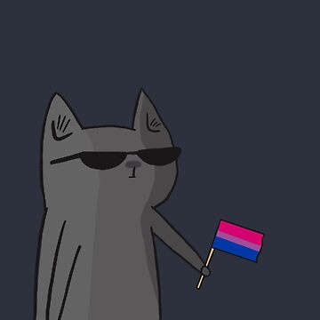 "Bi Cat" Sticker for Sale by Artkarma | Redbubble