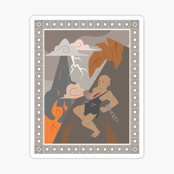"Myth - Prometheus" Sticker for Sale by ManuMegg | Redbubble