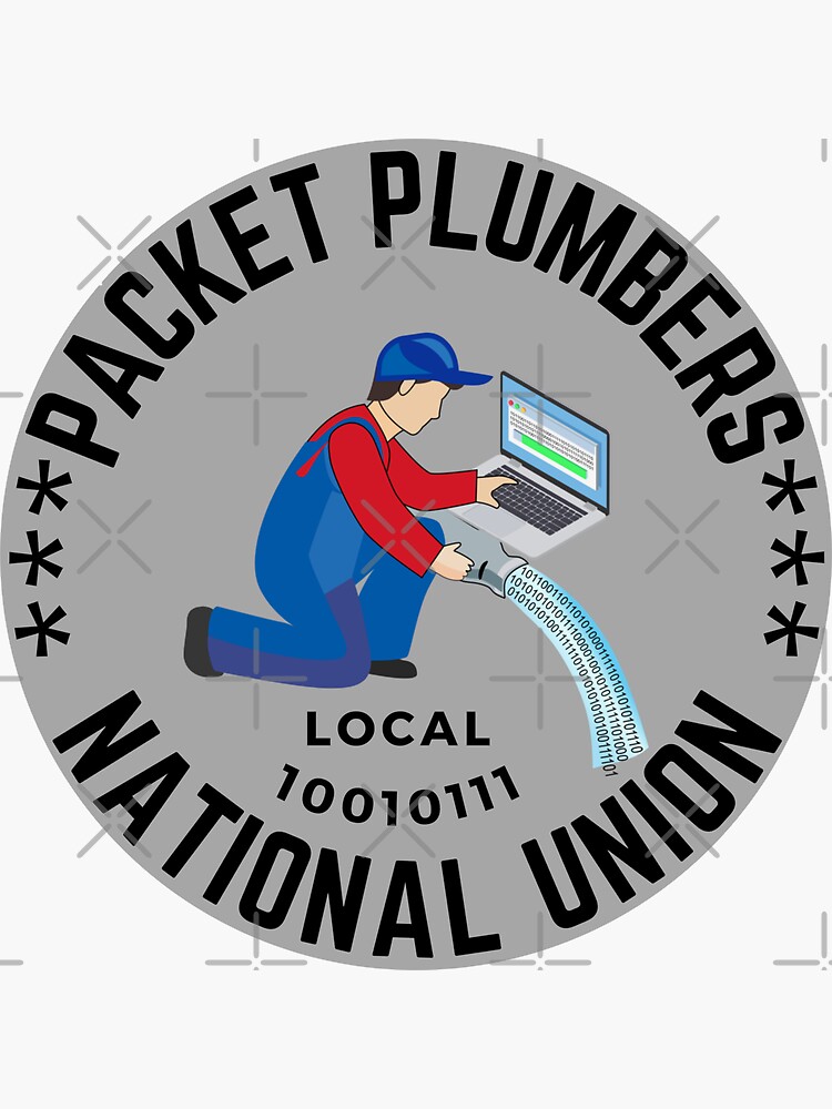 "Packet Plumber National Union - IT" Sticker for Sale by dslbyair ...