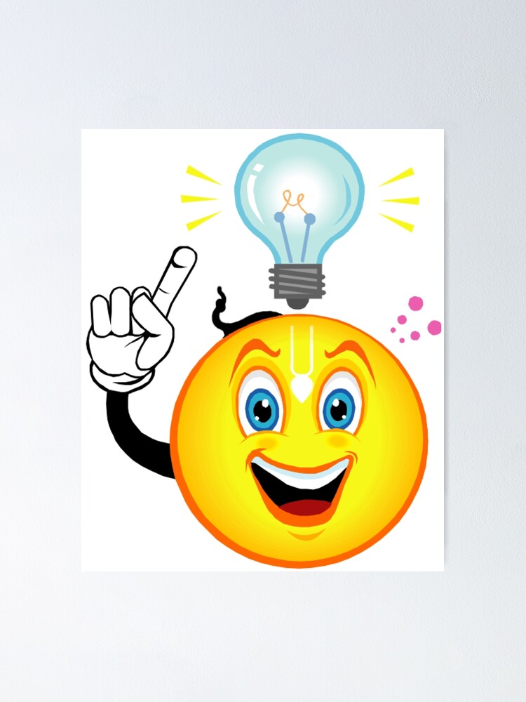 "Idea emoji" Poster by MIRAMODE | Redbubble