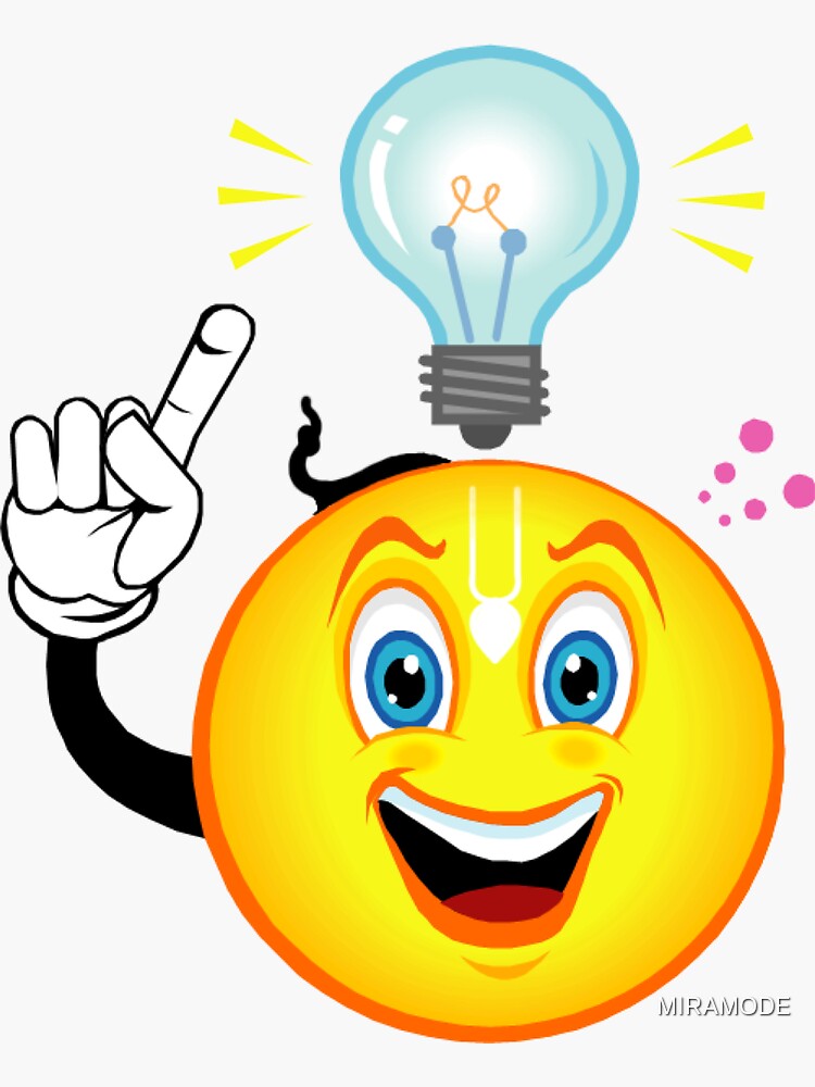 "Idea emoji" Sticker for Sale by MIRAMODE | Redbubble