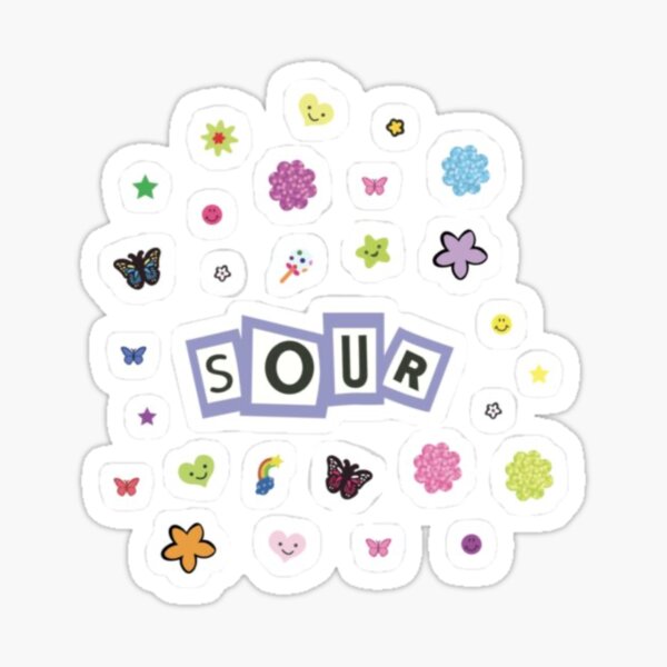 "Sour designs" Sticker for Sale by mychickenugget9 | Redbubble